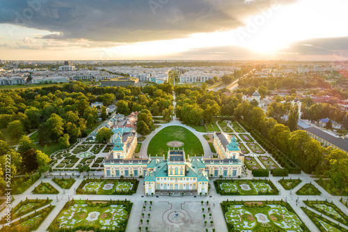 Fototapeta - Pałac w Wilanowie, perła polskiego baroku. Letnia ...